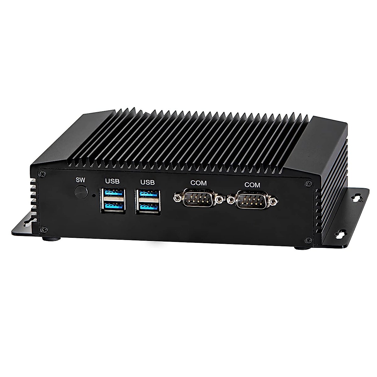 HUNSN Industrial Embedded PC, Fanless Mini Computer, IPC, I5 4200Y 4210Y 4202Y 4302Y, Windows 11 / Linux Ubuntu, IM08, VGA, HDMI, 2 x LAN, 2 x COM, 4 x USB3.0, 8G RAM, 512G SSD