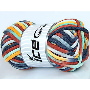 250 gr ICE YARNS Tube Cotton Jumbo Color (40% Cotton) Yarn Copper Gold Mint Green Blue Shades