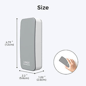 LOUKIN Magnetic Dry Erase Eraser, Whiteboard Eraser, Glass Board Eraser(Gray), Free 3.4 oz Whiteboard Cleaner Included, for Classroom, Home and Office Use