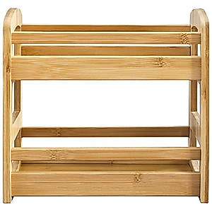 Totally Bamboo 2 Shelf Spice Caddy, Organizer Rack for Kitchen Countertop or Cupboard