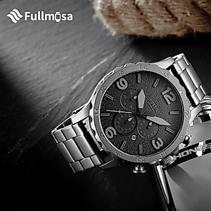 Fullmosa 20mm Stainless Steel Watch band Compatible with Samsung Galaxy Watch 5 40mm 44mm/Pro 45mm/Galaxy Watch 4 40mm 44mm/Classic 46mm 42mm(2021)/Galaxy Watch 3 41mm, Silver