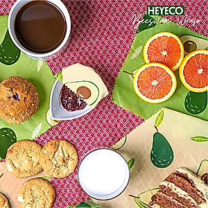 Beeswax Wrap 8 Pack, Reusable Beeswax Food Wraps, Organic Sustainable Food Storage, Cheese Sandwich Paper