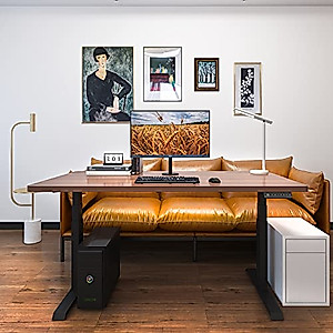 AITERMINAL Electric Standing Desk Frame Dual Motor Height Adjustable Desk Motorized Stand Up Desk-Black(Frame Only)