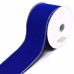 Homeford Royal Velvet Wired Edge Christmas Ribbon, Royal Blue, 2-1/2-Inch, 10-Yard