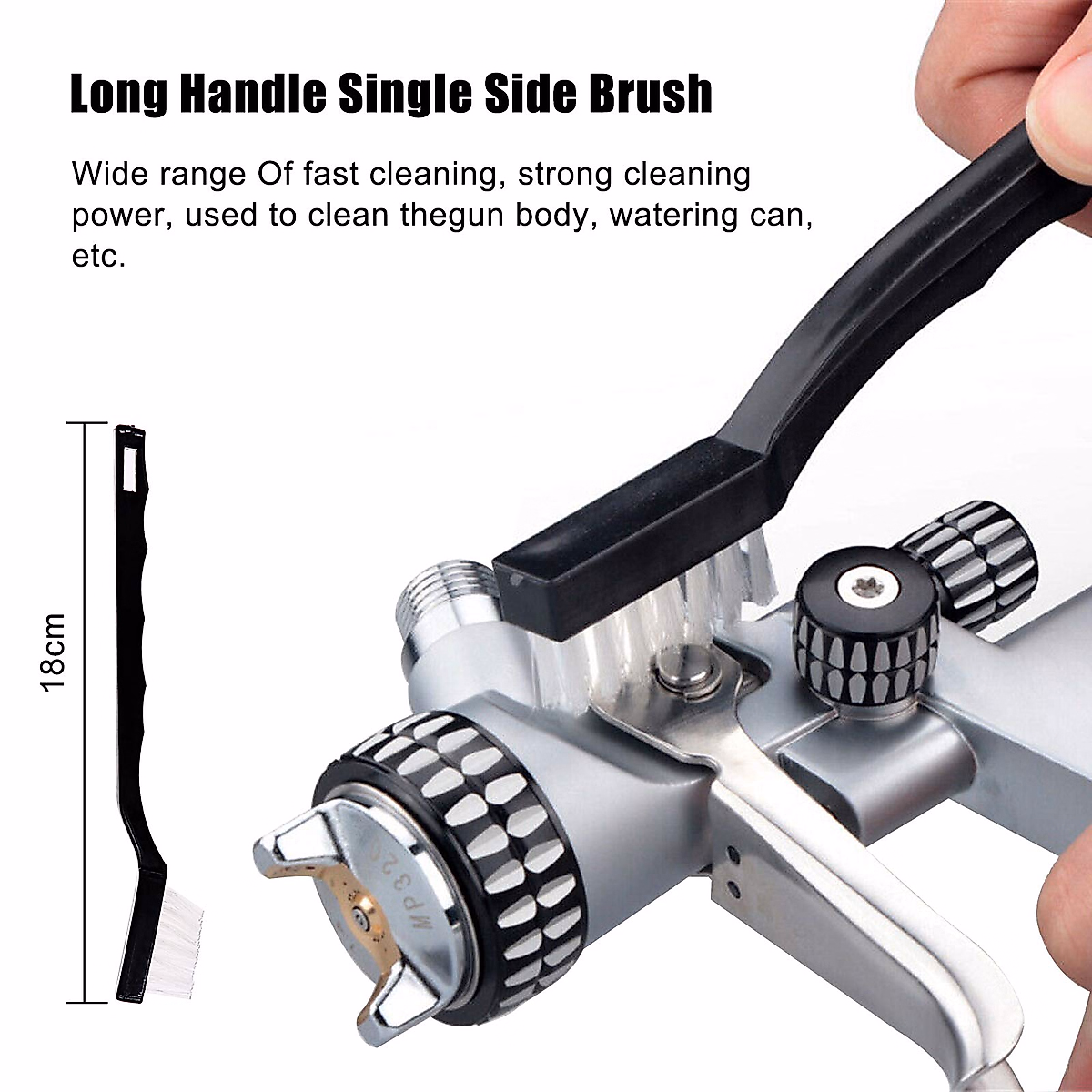 17pcs Multi-Purpose Spray Gun Cleaning Kit,Nylon Brushes Paint Gun Cleaning Kit Mini Brushes & Needles for Clean Airbrush Nozzles Spray Guns Tattoo Equipment (17)