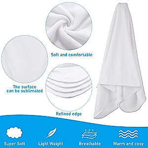 Sublimation Blanket Sublimation Throw Blanket Printed Flannel Blanket Customized Soft Baby Blanket for Lover Friends Heat Press Home Sofa Bedroom, 80 x 120 Cm/ 31.5 x 47.2 Inch (1 Piece)