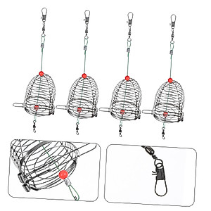 Fishing Accessories Metal Basket 10 PCS Carp Feeder Bait Feeder Stainless Steel Lure Fishing Cage Fishing Tackle Bait Holder Fishing Accessories Metal Basket