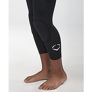 EvoShield Boys' 3/4 Sliding Tights, Black, Medium