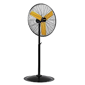 Master 24 Inch Oscillating Industrial High Velocity Pedestal Fan - Direct Drive, All-Metal Construction with OSHA-Compliant Safety Guards, 3 Speed Settings (MAC-24POSC)