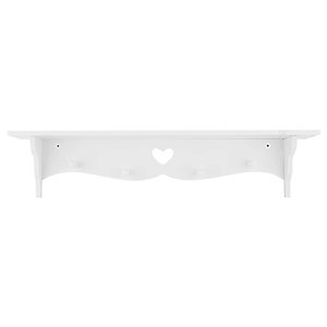 LZKW Wall Hanging Shelf Coat Rack Hook White Shelf, Wall Shelf, for Household Storage Supplies Storage Tool for Bedroom