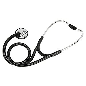 Single Head Cardiology Stethoscope, Horseshoe Shape Comfortable Stethoscope Professional Adjustable Single Tube for Nurses
