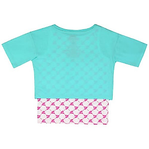 Nickelodeon That Girl Lay Lay Short Sleeve Tee and Tanktop 2-Pack for Girls, Lay Lay Girls T-Shirt and Tanktop 2-Pack Bundle (Aqua/White, 6/6X)