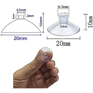 OMYZERO 100pcs Mini Clear Plastic Suction Cups Without Hooks (20mm)