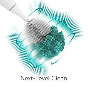 Nanobebe E-Brush Baby Bottle Cleaner - Electric Bottle Cleaning Brush, Baby Accessories, and Sippy Cups - Rechargeable, Includes Replaceable Brush Head