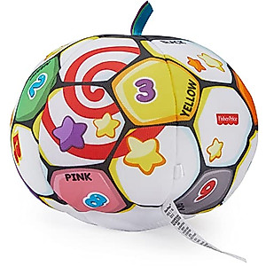 Fisher-Price Laugh & Learn Baby To Toddler Toy Singin’ Soccer Ball Plush With Music & Educational Phrases For Ages 6+ Months