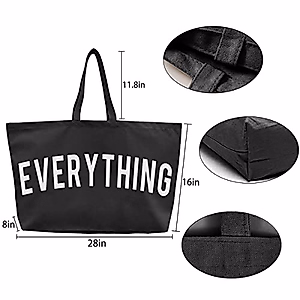 LLYLIU Canvas Tote Bag - Extra Large Shopping Beach Totes Bags Reusable Big Grocery Bag 28" x 8" x 16"