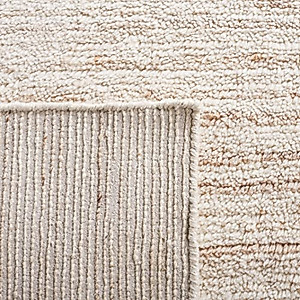 Safavieh Casablanca Collection 3' x 5' Beige/Ivory CSB792B Handmade Solid Wool 0.8-inch Thick Area Rug