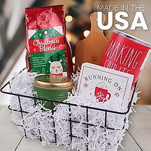 MagicWater Supply Soft & Thin Cut Crinkle Paper Shred Filler (1 LB) for Gift Wrapping & Basket Filling - White