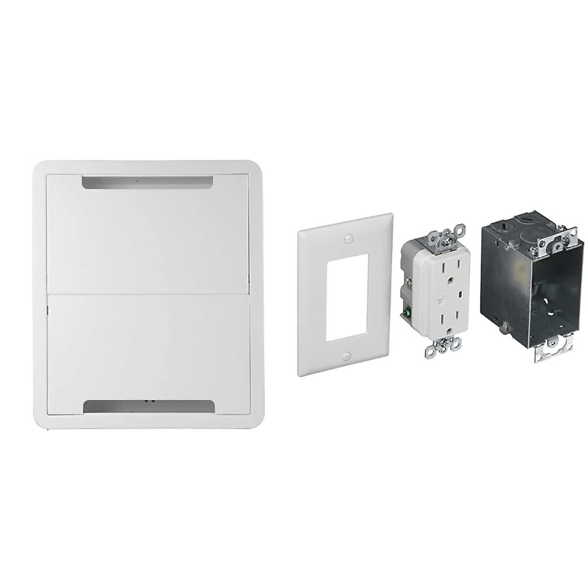 Legrand 17 Inch Dual Purpose Media Enclosure and Power Outlet Surge Protector Kit