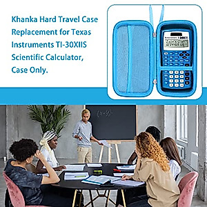 Khanka Hard Travel Case Replacement for Texas Instruments TI-30XIIS Scientific Calculator, Case Only (Blue)