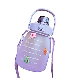 BTSEURY Leakproof Bottles With Straw Fashion Water Bottles Creative Water Bottles With Straws Popular Water Bottles Cute Water Bottles Portable Water Bottles For Boys Girls School Travel