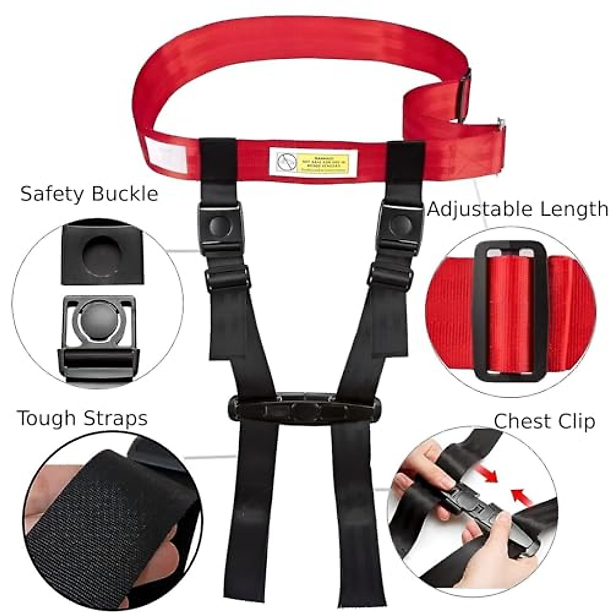 ROSROSE Child Airplane Safety Travel Harness, Airplane Travel Accessories for Kid Toddler, Child Aviation Flight Seat Device, Safety Restraint System Keep Your Child Safe (Not Suitable for Vehicles)