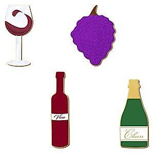 Foose Cookie Cutters Wine Tasting Cookie Cutter 4 Pc Set, 4-5 in, Grapes, Tin Plate Steel, USA