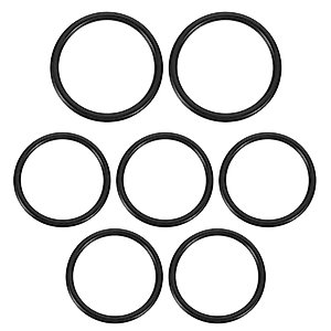 ERINGOGO Black Rings 7Pcs Crystal Singing Bowl Silicon Rubber O- ring for Singing Bowls Standing Black Washers