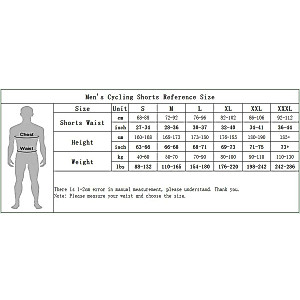 Men's Cycling Shorts MTB Bicycle Riding Half Pants 4D Gel Padded Biking Clothes Cycle Bike Wear Tights USA Red Blue Size XL