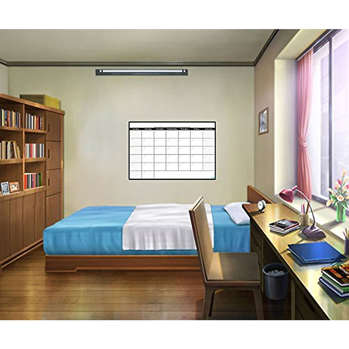 Everase Re-Stic Dry Erase Self-Adhesive Peel & Stick Surface Monthly Calendar | Wall Planner (24 x 36 in.) FREE Marker & Cloth | Organizer, Walls, Doors, Offices | Premium Quality Removable Surface