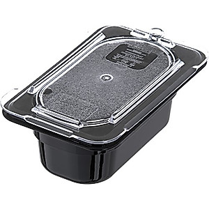 Carlisle FoodService Products Storplus 1/9 Size Universal Flat Food Pan Lid for Catering, Buffets, Restaurants, Polycarbonate, Clear