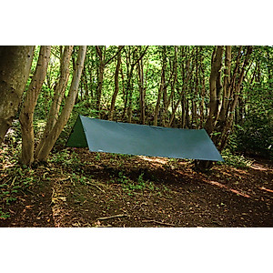 DD Hammocks - DD SuperLight Tarp XL Olive Green (15ft x 10ft) - 100% Waterproof - Ripstop Nylon Ultralight & Multifunctional Rainfly Tarp Tent Shelter for Camping Bikepacking & Hiking Adventure