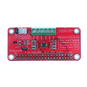 NOYITO 4-Channel 16-Bit ADC with PGA for RPI Raspberry PI 16 Bits I2C ADS1115 Module ADC 4 Channel for Raspberry Pi 3 2 Model B B+