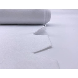 Acrylic Felt Fabric Pre Cuts, 1 Yard, 72 by 36 inches in Length by Ice Fabrics - White