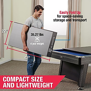 MD Sports 4-Piece Table Tennis Tabletop, Gray & Black (Midsize Conversion Top), 84'' (TT409Y19003)