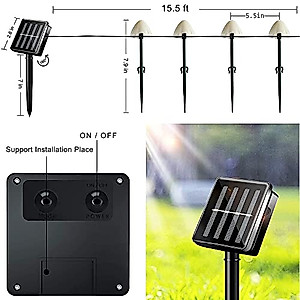 Mengji Life Solar Garden Lights, Garden Decor Solar Mushroom Lights Outdoor Waterproof - 20 Pack 8Modes