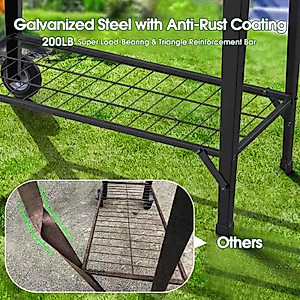 Highpro Raised Garden Bed with Legs, Mobile Planter Box Elevated on Wheels Portable Planter Cart Outdoor Indoor for Vegetable Herbs Potted Plants Flowers