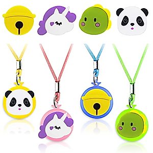 AirTag Necklace for Kids, Kid Air Tag Holder for Apple AirTags Case Tags Hidden Adjustable Length Nylon Cord Silicone Protective Cover Accessories