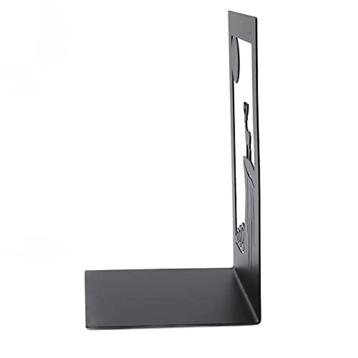 Book Holder, Upright Wide Applicability Metal Bookends with 4 Antislip Foam Pads for Books for Schools for CDs for Office (Cliff Deer)