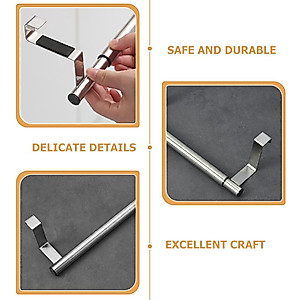 4pcs Telescopic Towel Rack Door Back Towel Shelf Door Towel Storage Bathroom Storage Rack Punch Storage Racks Towel Hanging Rack Towel Storage Rack Stainless Hanging Rack