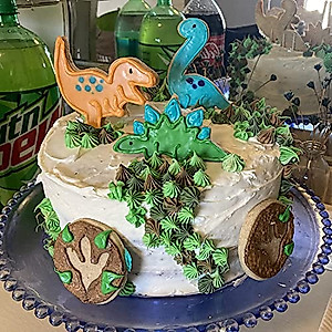 Dinosaur Cookie Cutters Set of 12, Steel Metal Dinosaur Theme Shapes Baking Mold for Kids Birthday Party Supplies, Footprint, Dinosaur Eggs,Brontosaurus, Camarasaurus, Stegosaurus, Thiceratops