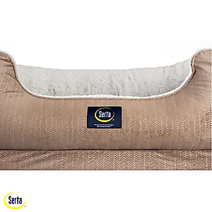 Serta Orthopedic Cuddler Dog Bed for Pets – Chocolate Brown (Large)