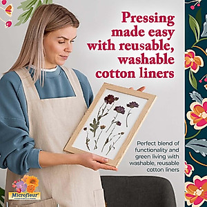 Microfleur 10 Pc Max Liners for Microfleur Max 9" Microwave Flower Press, Extra/Replacement Liners 10 Pc (5 Pair) - White Liners Only