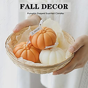 2 Pcs Pumpkins Candle Gift Pack,Scented Candles for Home Scented Home Decor,Pumpkin Decor