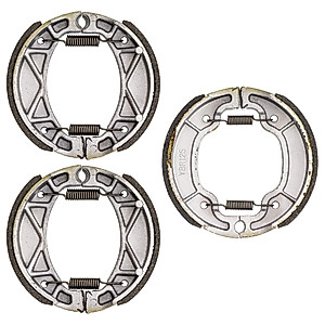 NICHE Brake Shoe Set for Yamaha Raptor 50 Grizzly 125 4BE-W253E-00 3FA-W253A-00 Complete Semi-Metallic