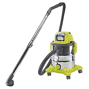 Sun Joe 24V-WDV6000 24-Volt 5.3-Gallon Cordless Stainless Steel Wet/Dry Vacuum, 5.3 Gallon, 24V, Kit (w/ 4.0-Ah Battery and Charger)