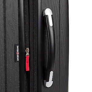 SwissGear 7585 Hardside Expandable Luggage with Spinner Wheels, Black, Checked-Medium 23-Inch