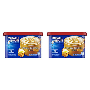 Maxwell House International Latte Vanilla Caramel Flavored Instant Coffee 8.7 Ounce (Pack of 2)