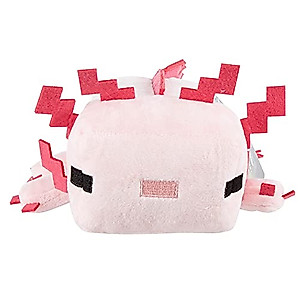 Mattel Minecraft Basic 8-inch Plush Axolotl Stuffed Animal Figure, Soft Doll Inspired by Video Game Character