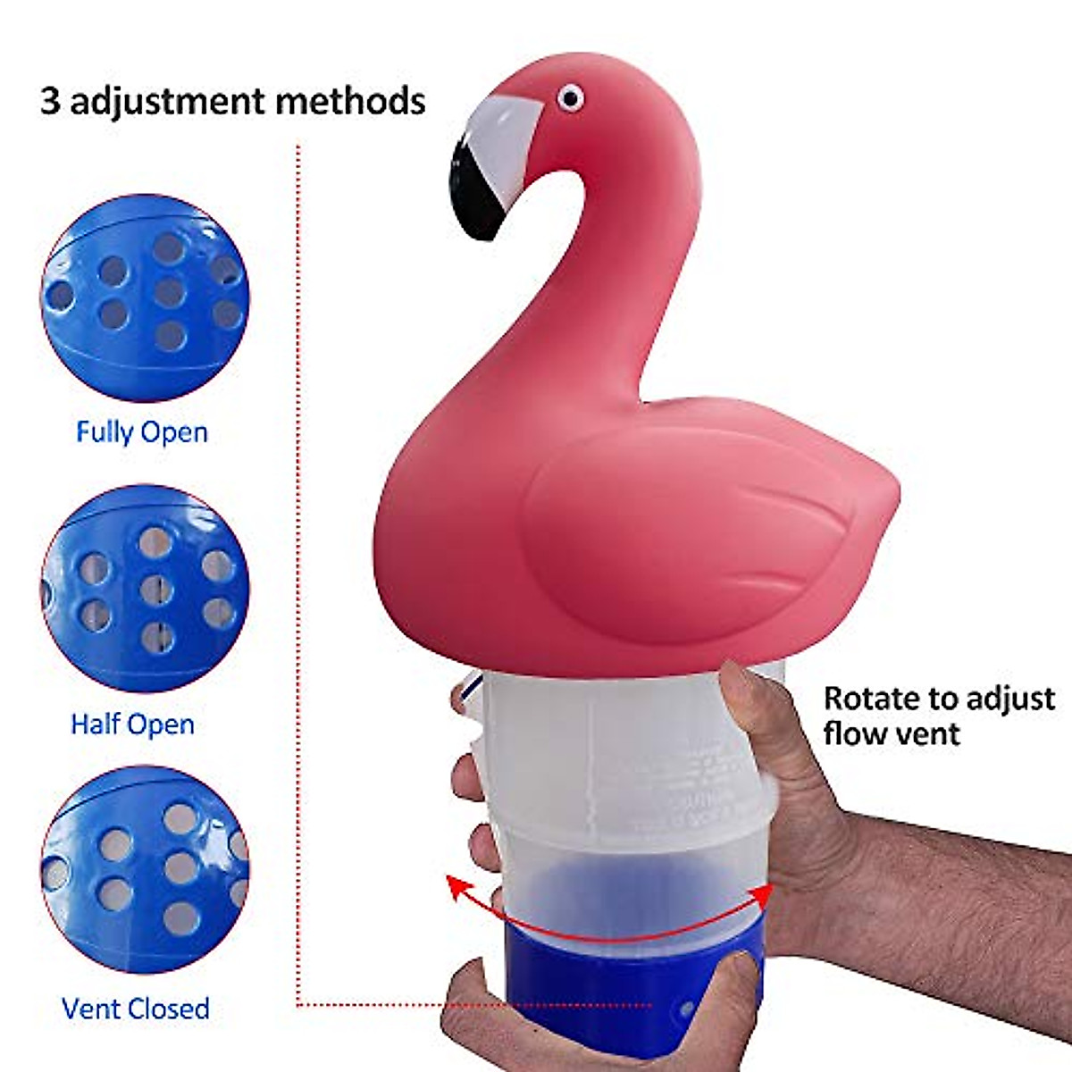 Blufree Chlorine Floater, Floating Chlorine Dispenser, Cute Animal Floating Pool Chlorinator Chlorine Basket for Chemical Tablets Fits 3 inch Tabs Bromine Holder Used for Pool Spa.